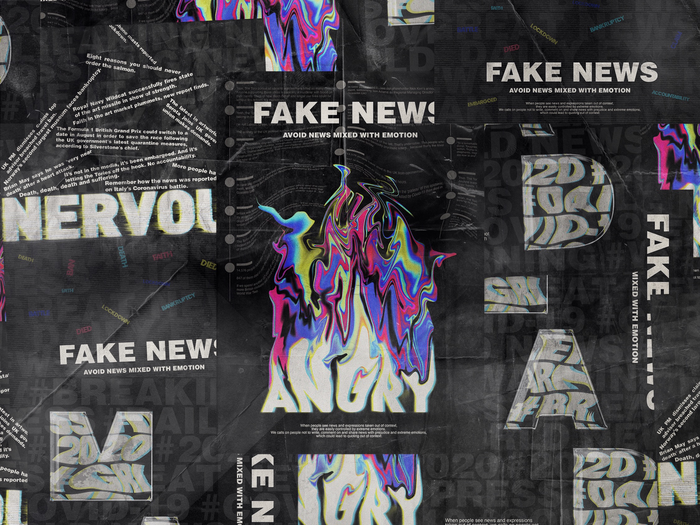 海报设计｜Fake News_Lynyn-站酷ZCOOL