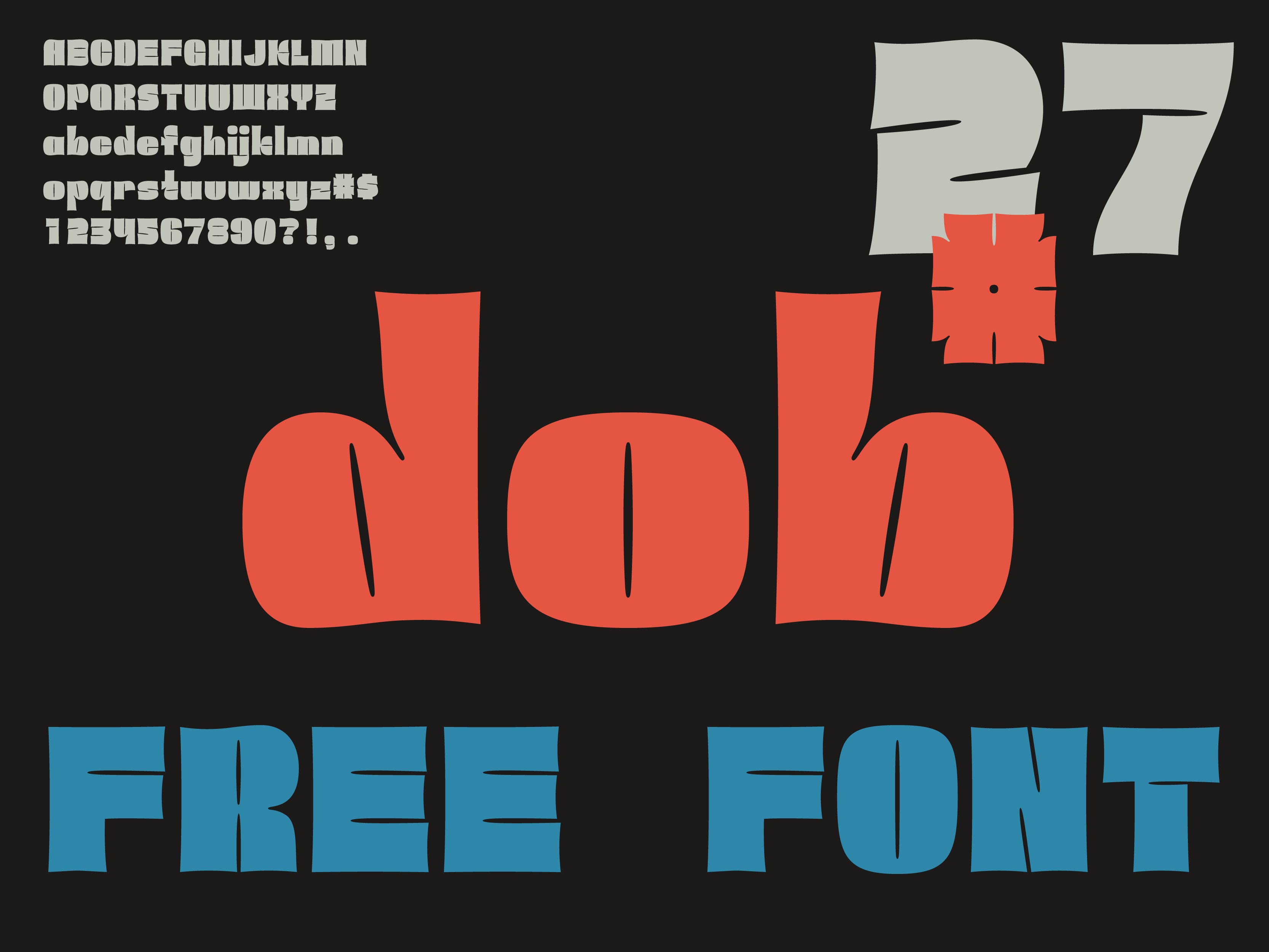 dob font ｜ 西文字体_RG27-站酷ZCOOL