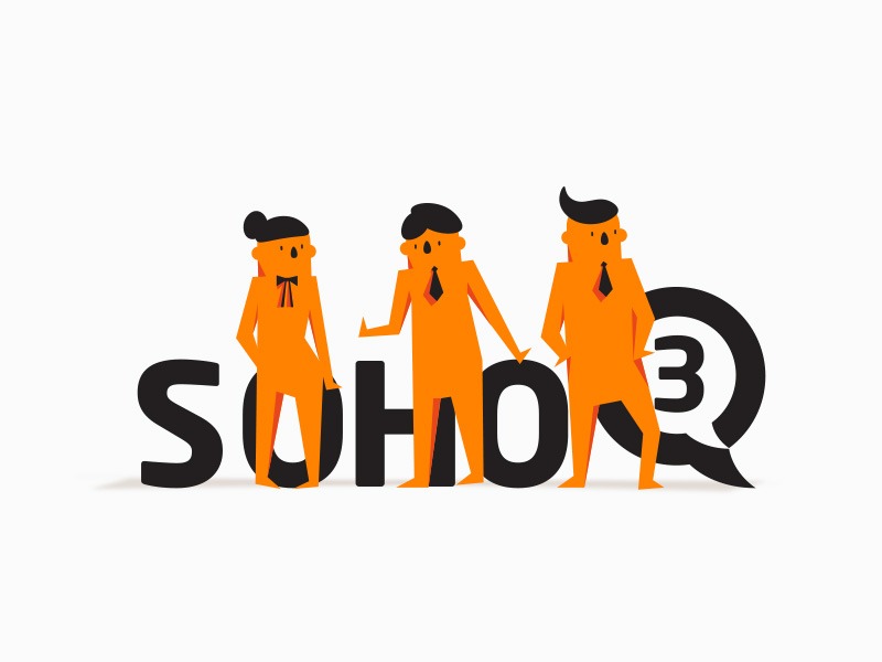 SOHO 3Q 吉祥物与表情包设计思考_Big_Monster-站酷ZCOOL