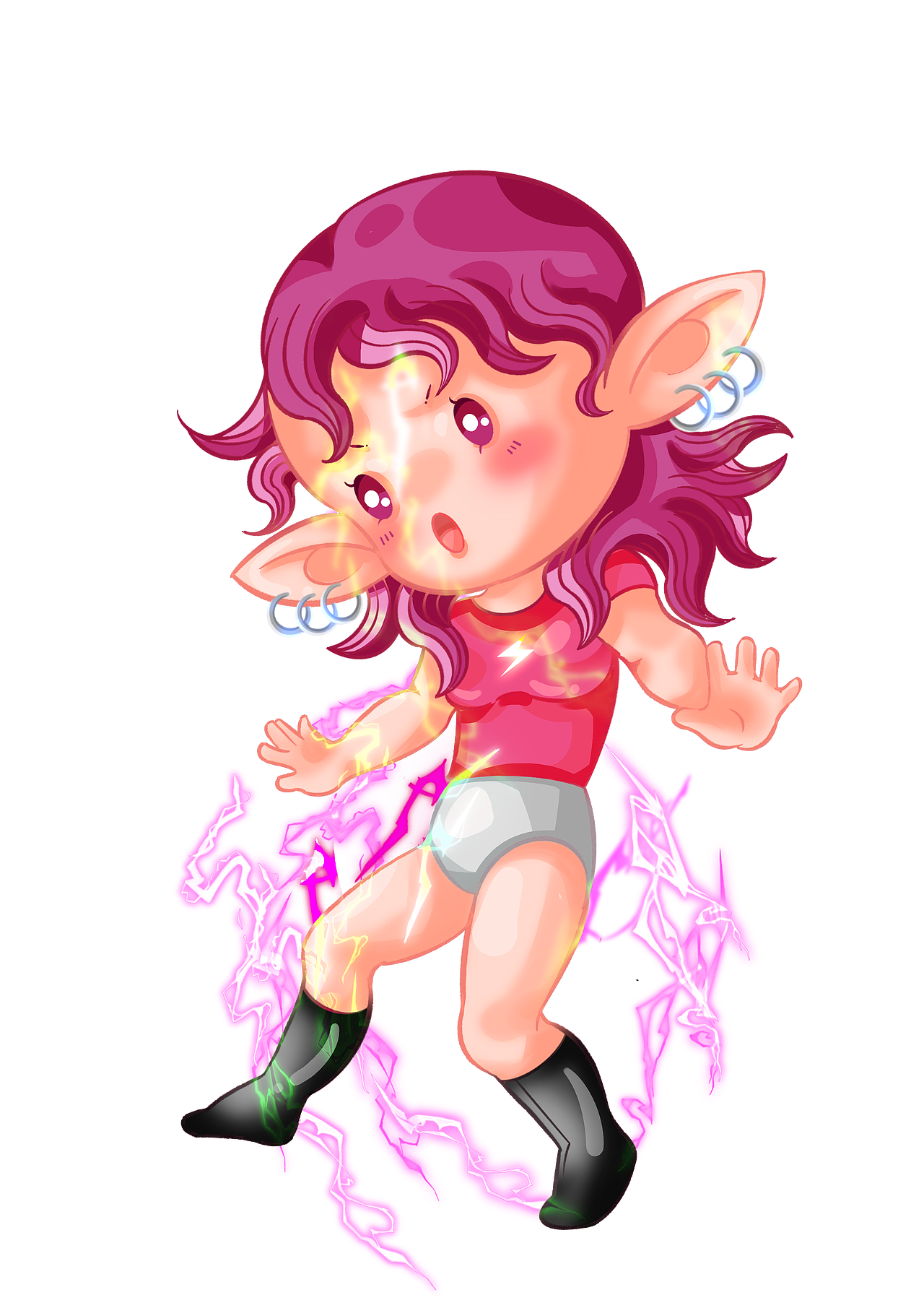 人物动态练习：精灵女孩BELLA·P_九十荩-站酷ZCOOL