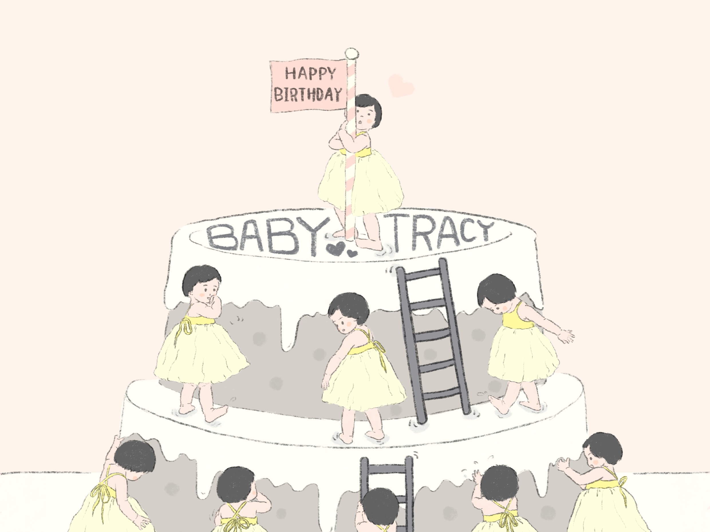 happy birthday to my baby tracy_CancanWong-站酷ZCOOL