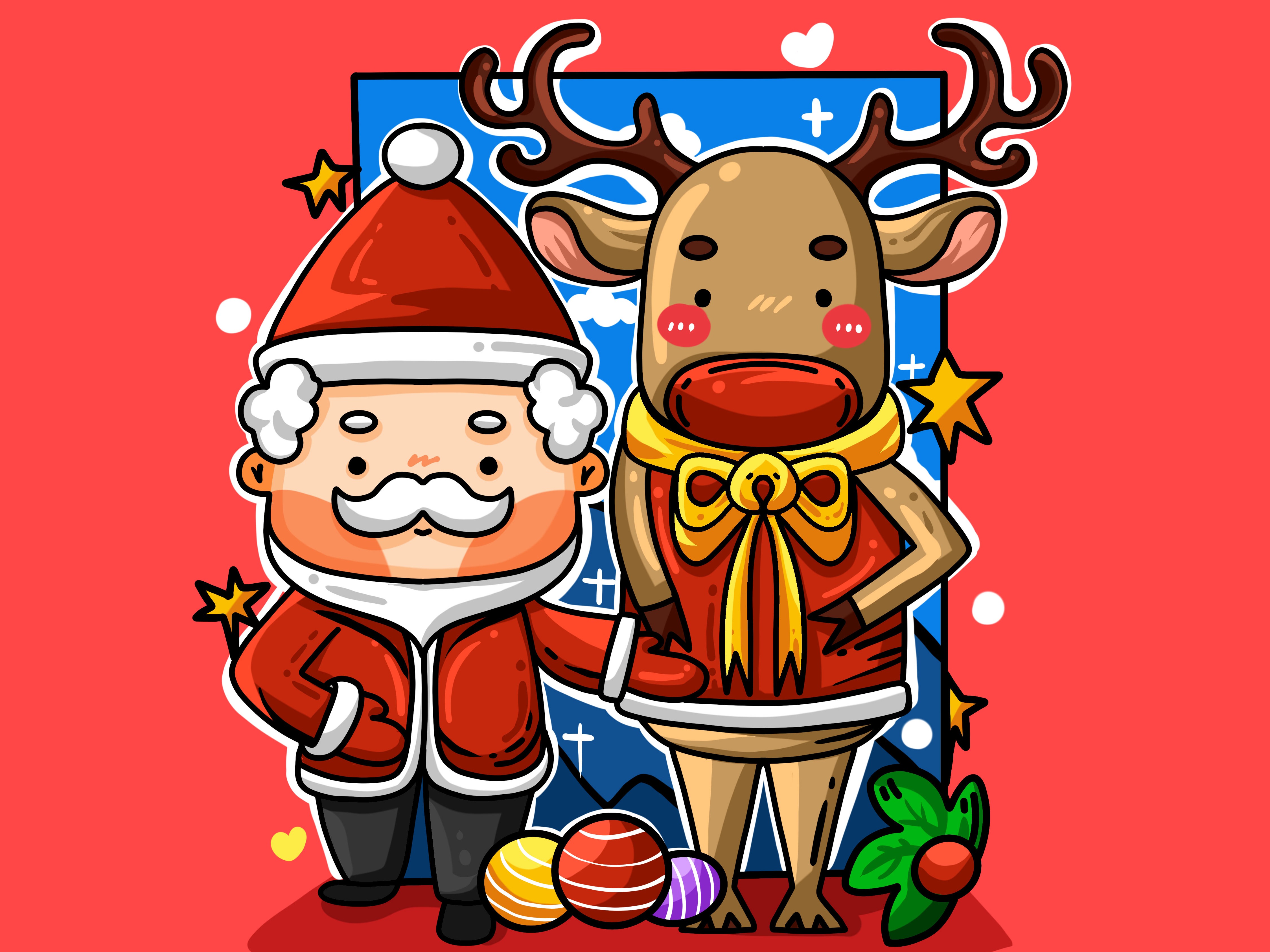 原创圣诞节圣诞老人~_大禹哥Yuger-站酷ZCOOL