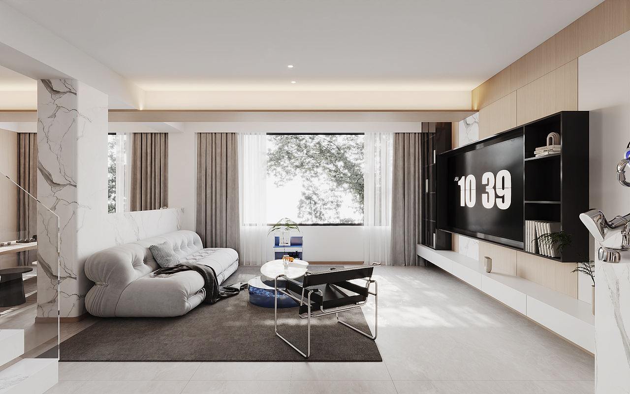 客餐厅渲染_XF效果图表现-站酷ZCOOL