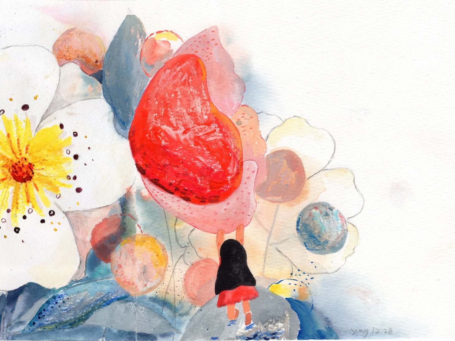 花儿与少女_低空飞行yuuu-站酷ZCOOL