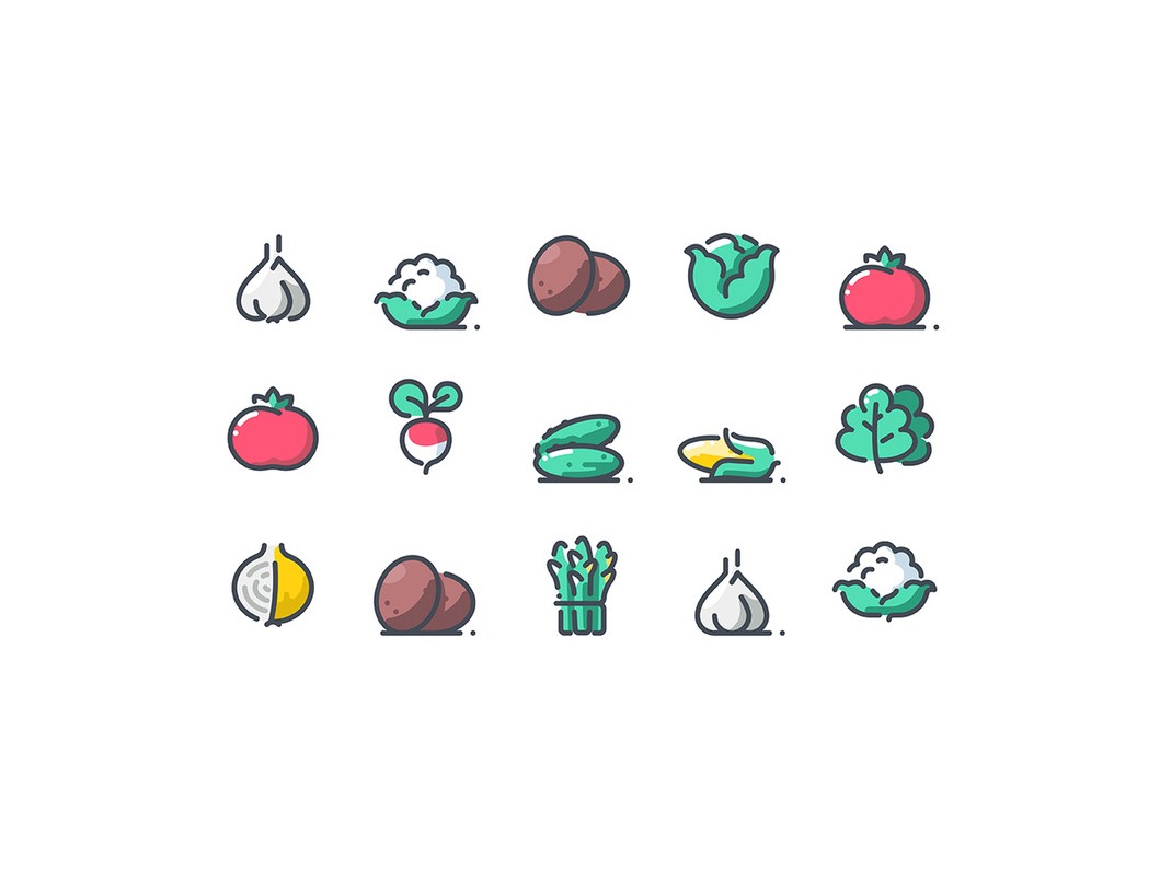 蔬果icon设计_DArcher-站酷ZCOOL
