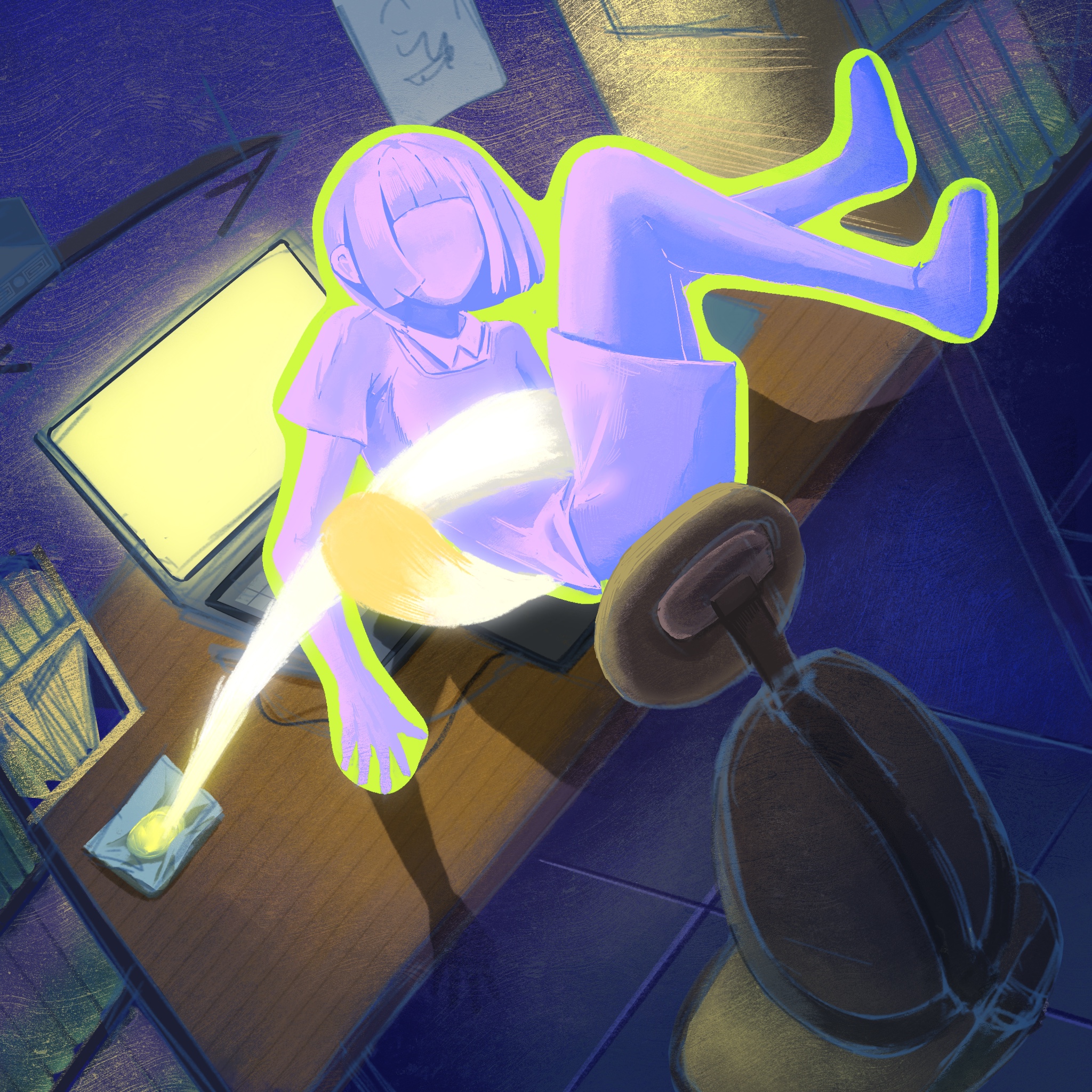 原创绘本插画《石头，猫》_Mz蜜汁猪-站酷ZCOOL