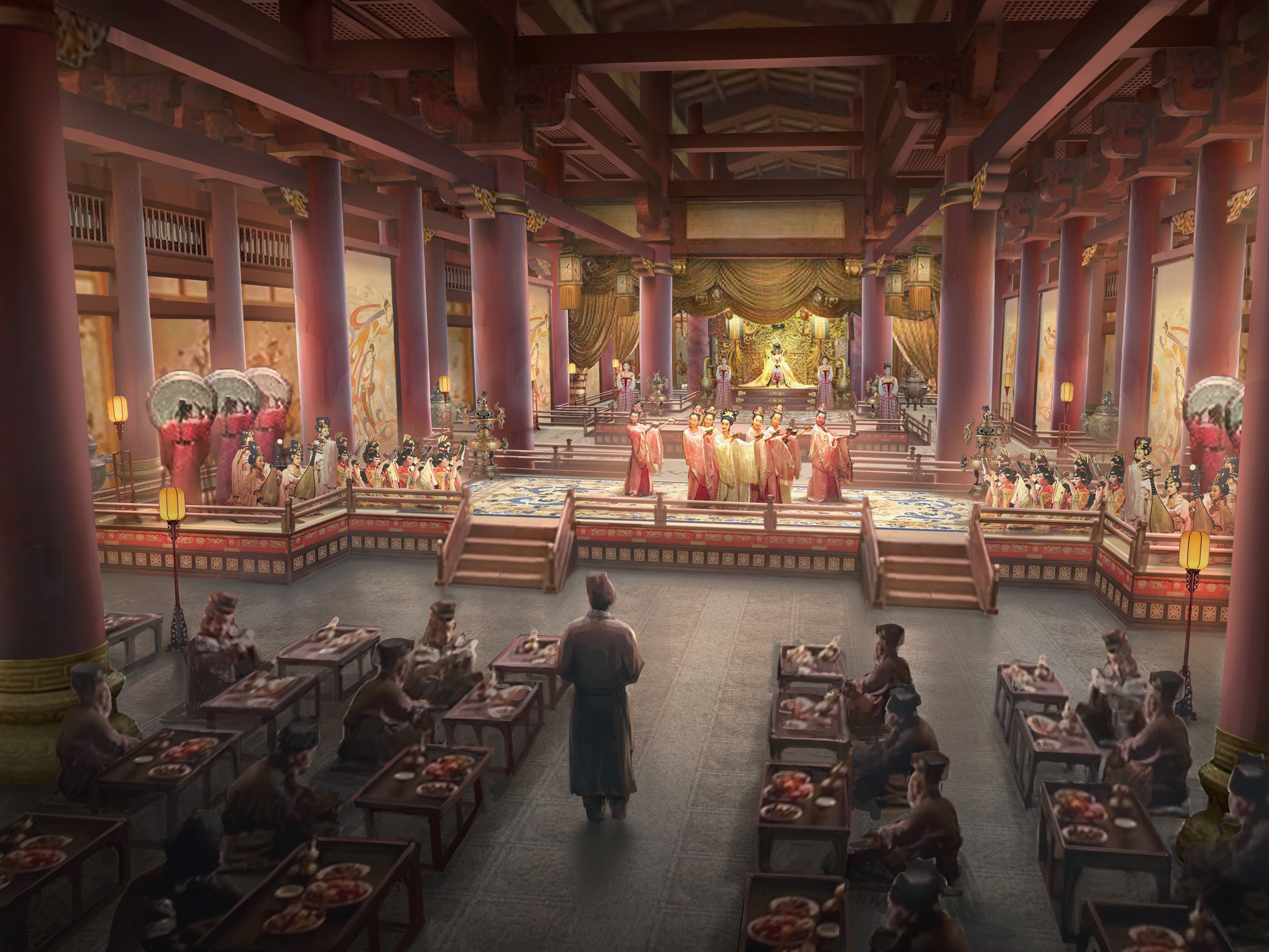 《宫廷晚宴》《街景》《红魔攻城》影视气氛图_深夜工作室-站酷ZCOOL