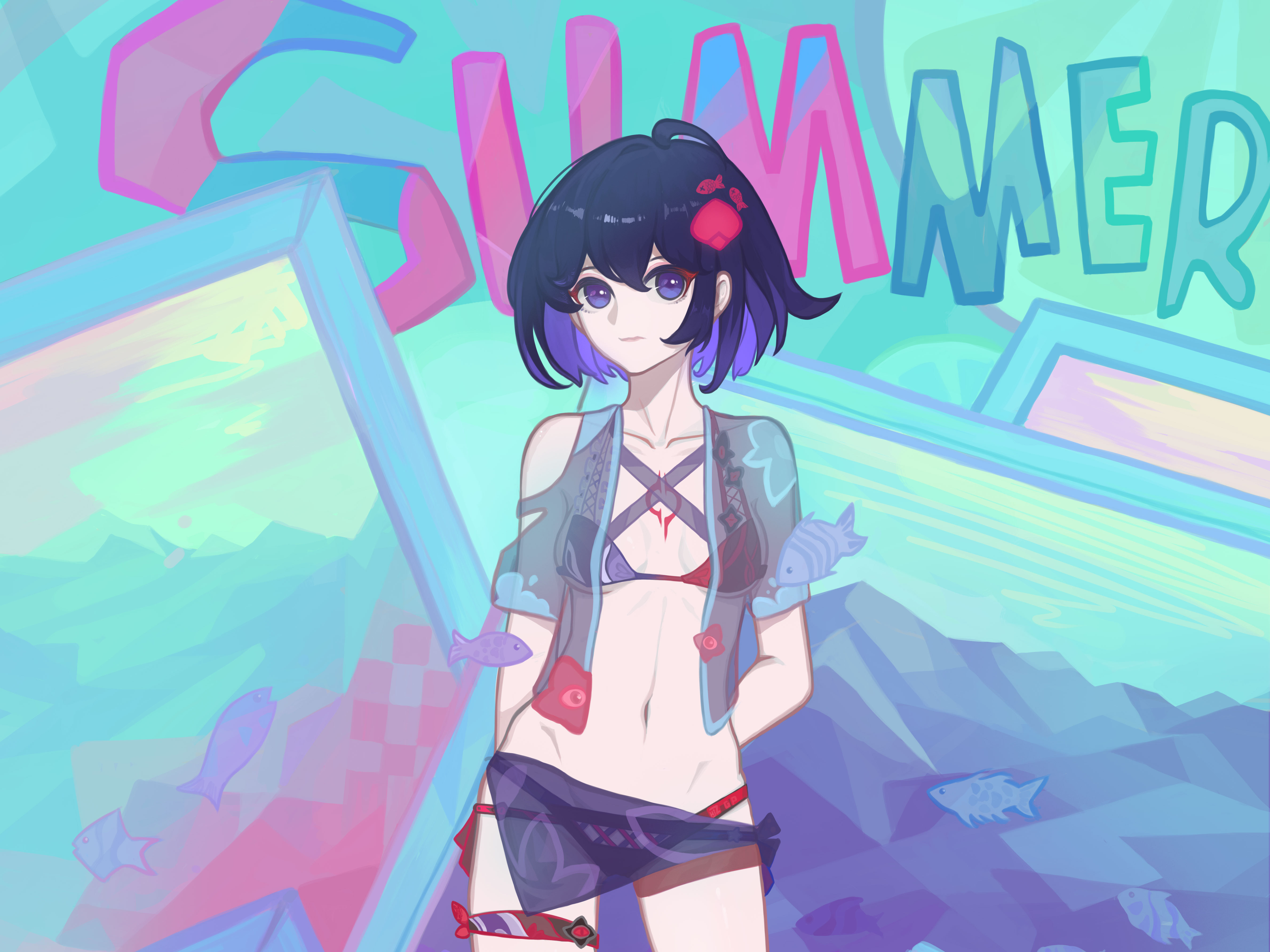 崩坏3同人插画集（14页）2021同人插画总结_Hjz果皮-站酷ZCOOL