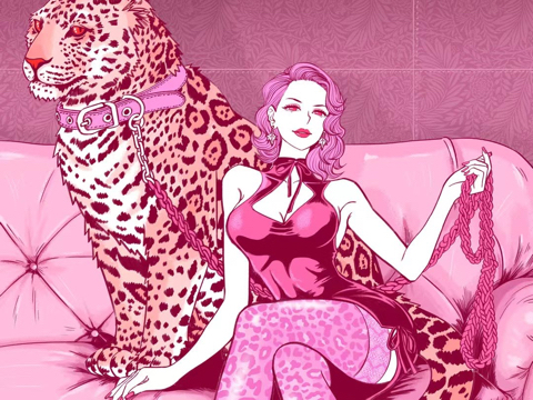 原创插画｜PINK 野性美_鲨鱼SHARK-站酷ZCOOL