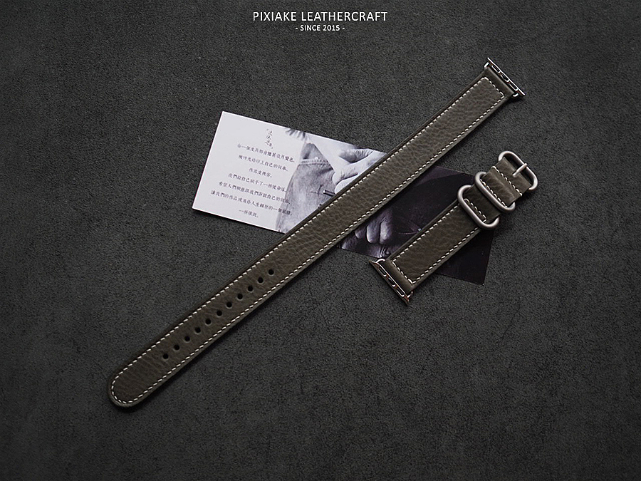 皮侠客p X K 双圈款摔纹灰色iwatch表带 皮侠客pxk 站酷zcool