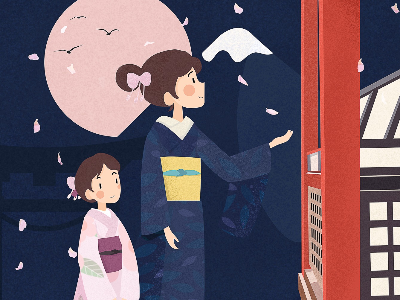 我们的我们02樱花_Anniebugu-站酷ZCOOL