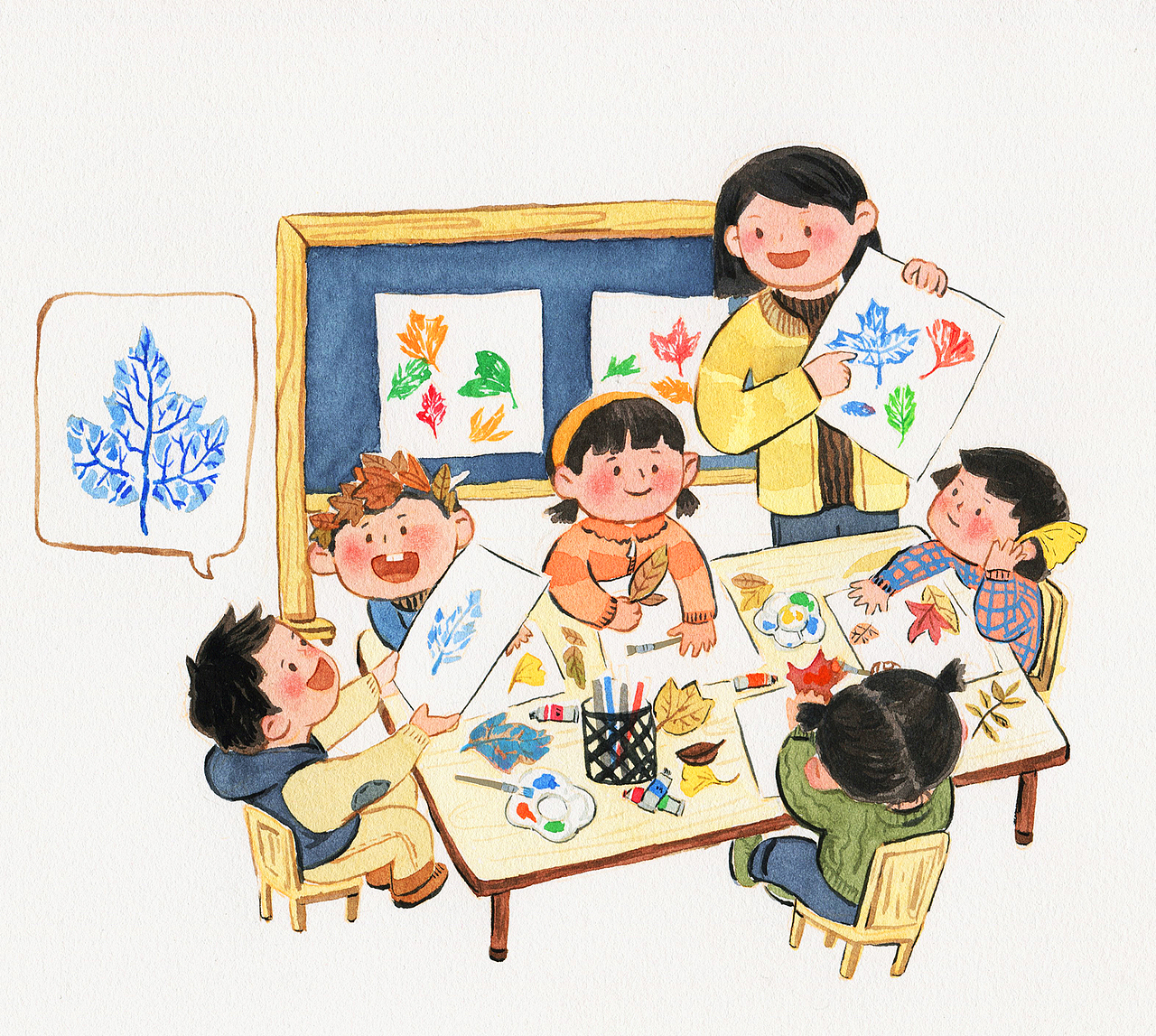 小树叶，我的朋友_明月ming-站酷ZCOOL