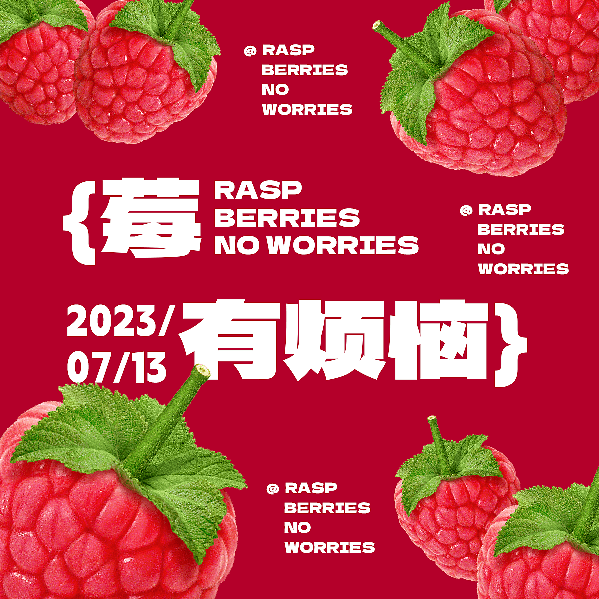 树莓海报【day01】_逮住一只胖翟-站酷ZCOOL