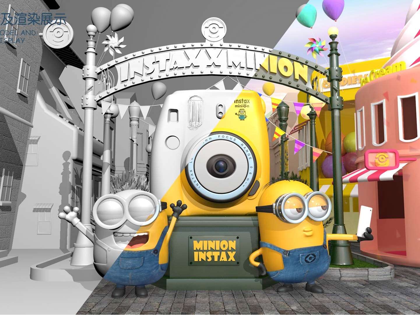 C4D海报小黄人原创作品_RAINIE_CHOI-站酷ZCOOL