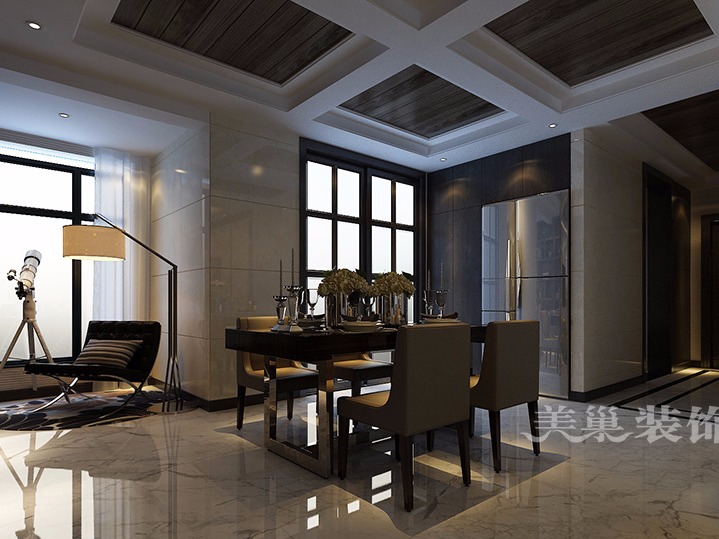 郑州德风美瑜广场125平三室两厅装修现代奢华风格案例_郑州美巢装饰-站酷ZCOOL