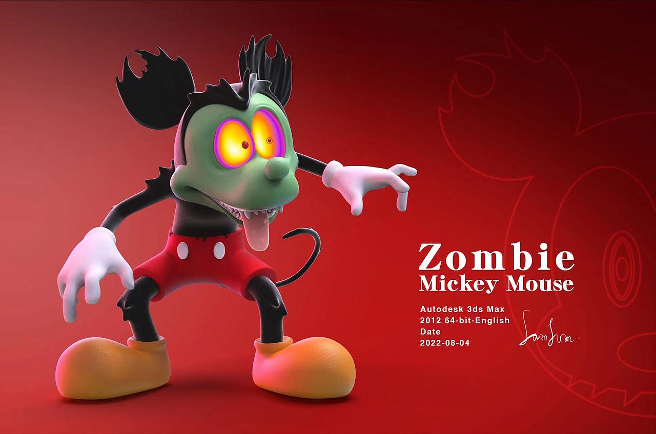 Zombie Mickey Mouse_以津真天-站酷ZCOOL