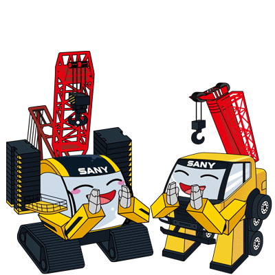 给三一重工画的一组吊车表情包_DDDXXX-站酷ZCOOL