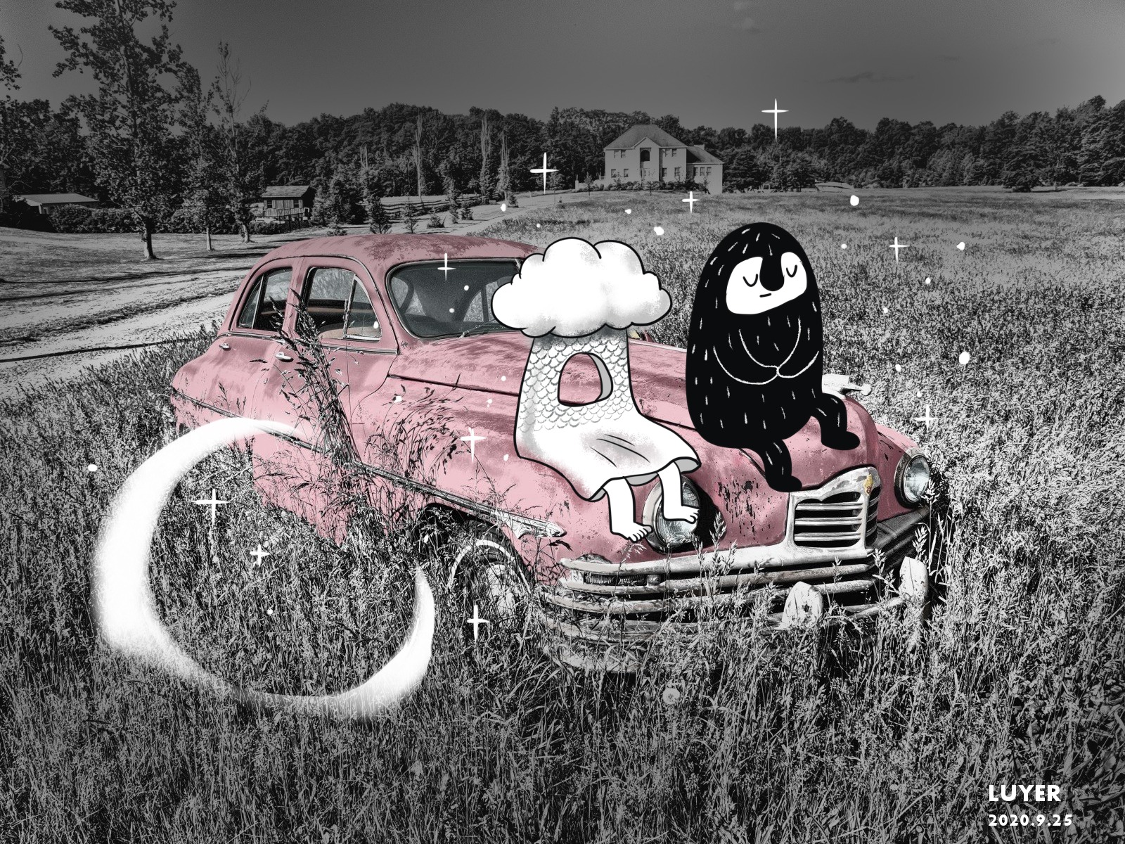 九月照片与插画结合_鹭野luyer-站酷ZCOOL