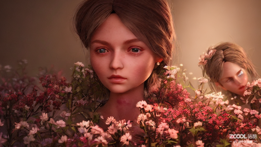 #AI创作实验室#关节人偶与花_画什么画不画了-站酷ZCOOL