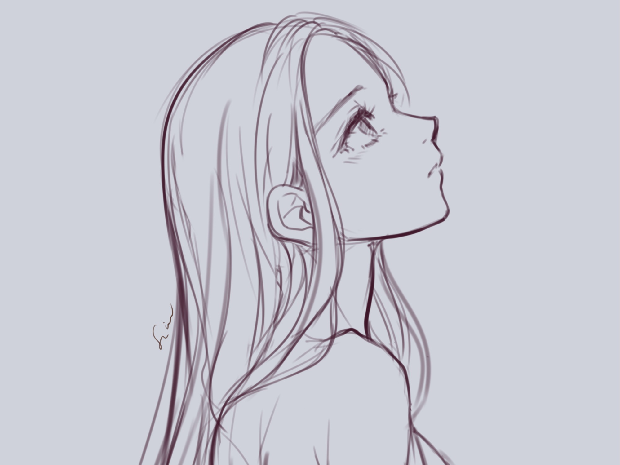 【板绘】插画人物草稿_Shin_jjang-站酷ZCOOL