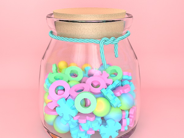 C4D练习——糖果罐_咕咚723-站酷ZCOOL