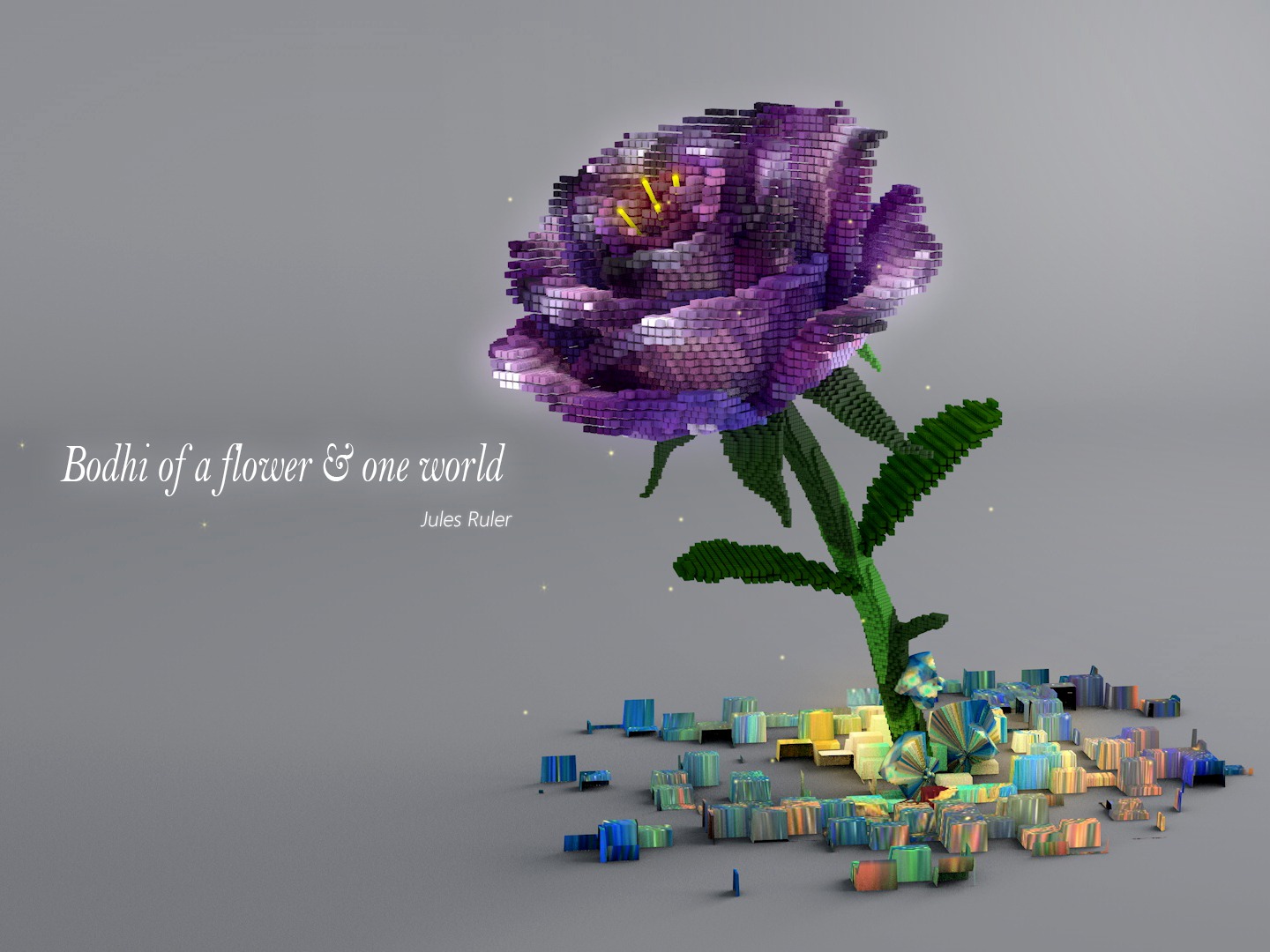 《一花一世界》C4D_尺子zZ-站酷ZCOOL