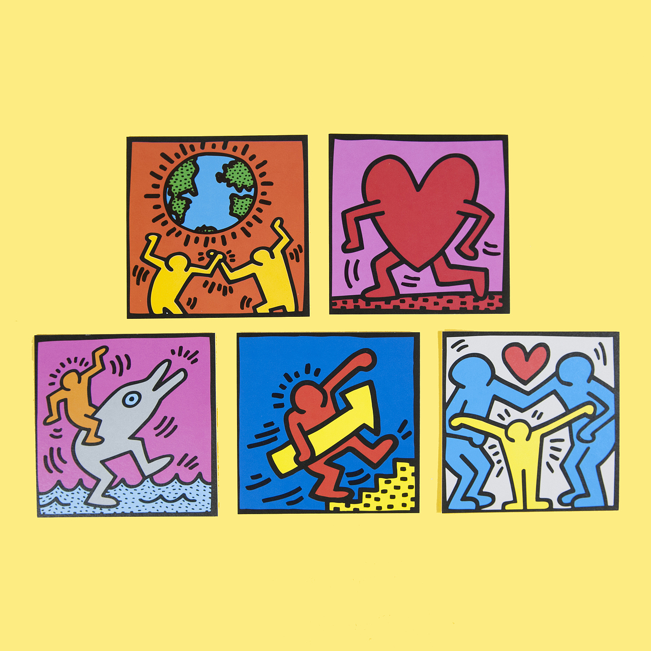 文创产品摄影——凯斯·哈林(Keith Haring）明信片_奥斯曼闪闪-站酷ZCOOL