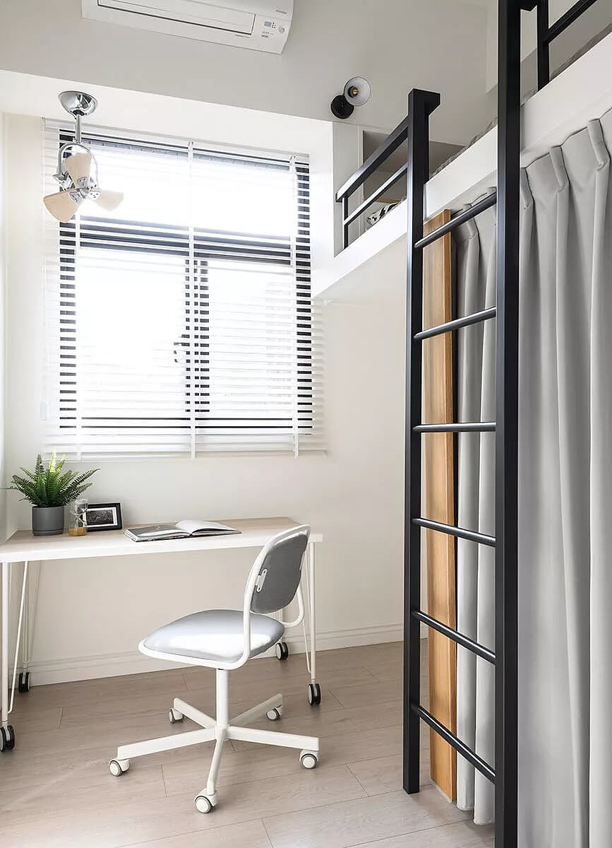 家装设计案例鉴赏——70㎡清爽简约loft公寓装修设计_成都有木设计-站酷ZCOOL