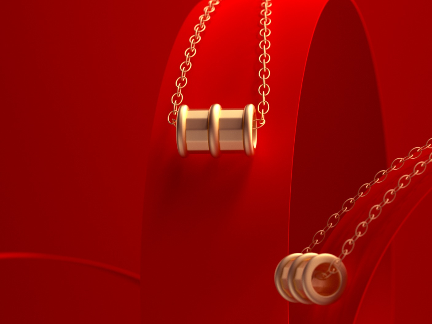 吊坠（黄金）_AHUABD-站酷ZCOOL