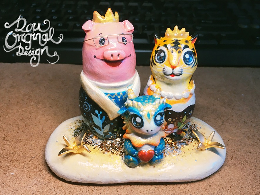 泥塑：幸福的一家_Dou_leung-站酷ZCOOL