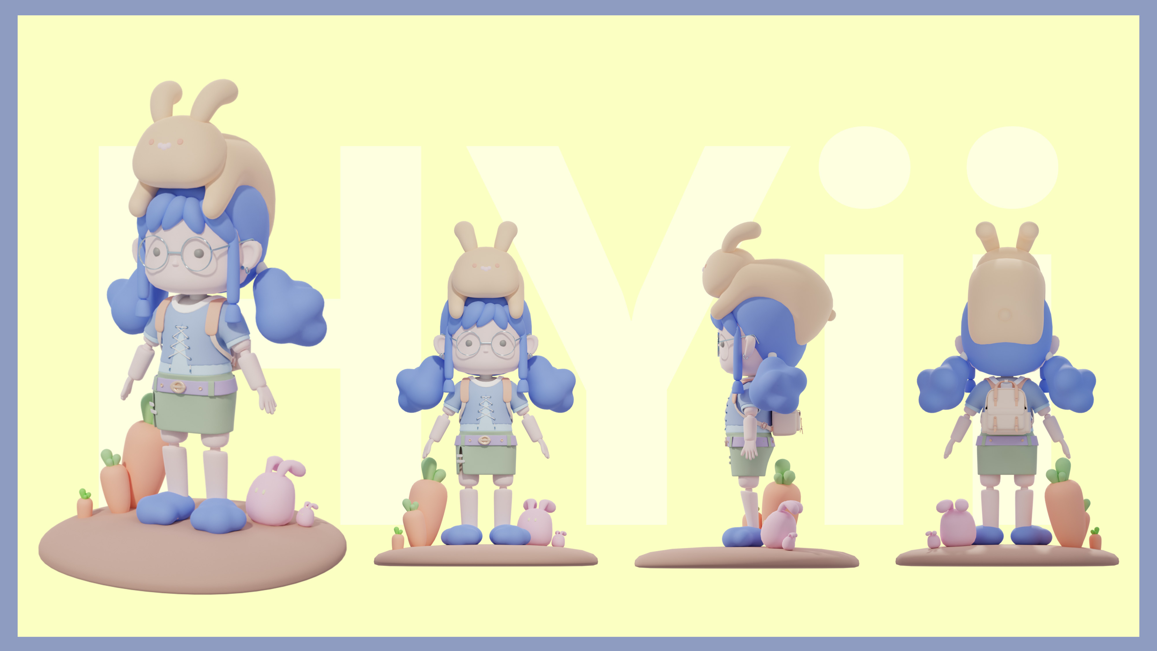 自学了会子blender做的ip_阿猫X-站酷ZCOOL