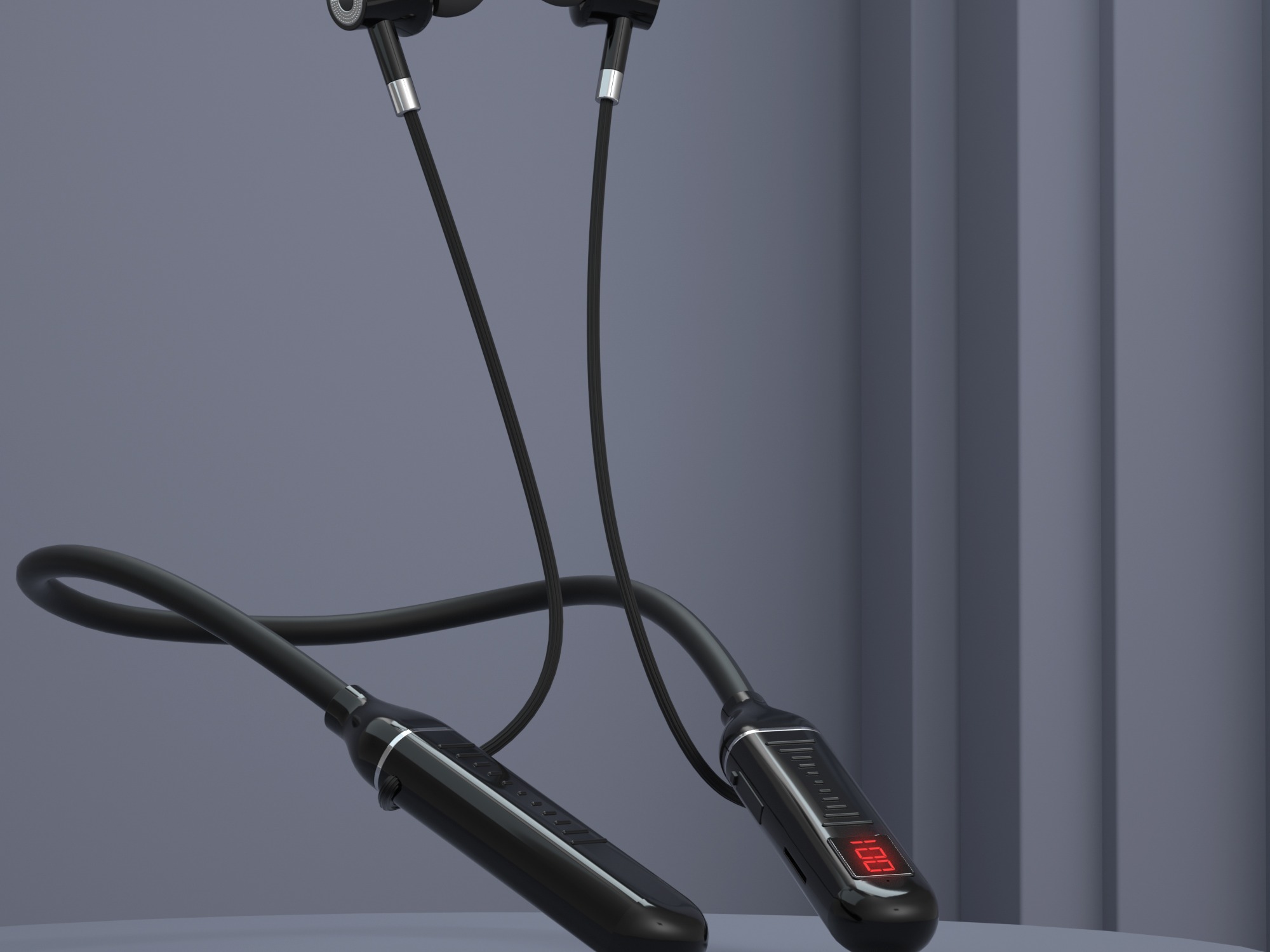 X6蓝牙挂脖耳机入耳式_骏驹-站酷ZCOOL