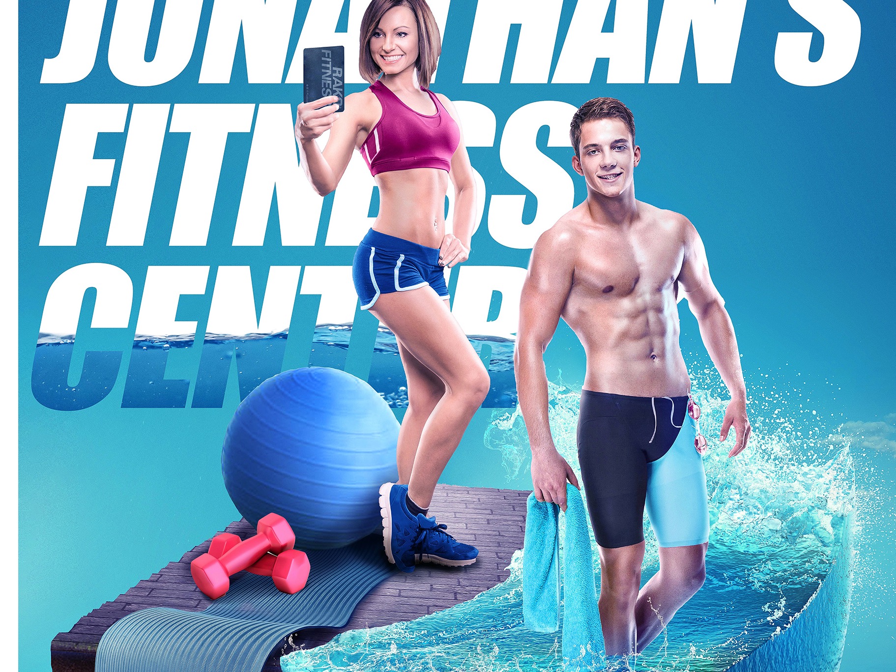 健身馆合成海报 创作作品_MRJONATHAN-站酷ZCOOL