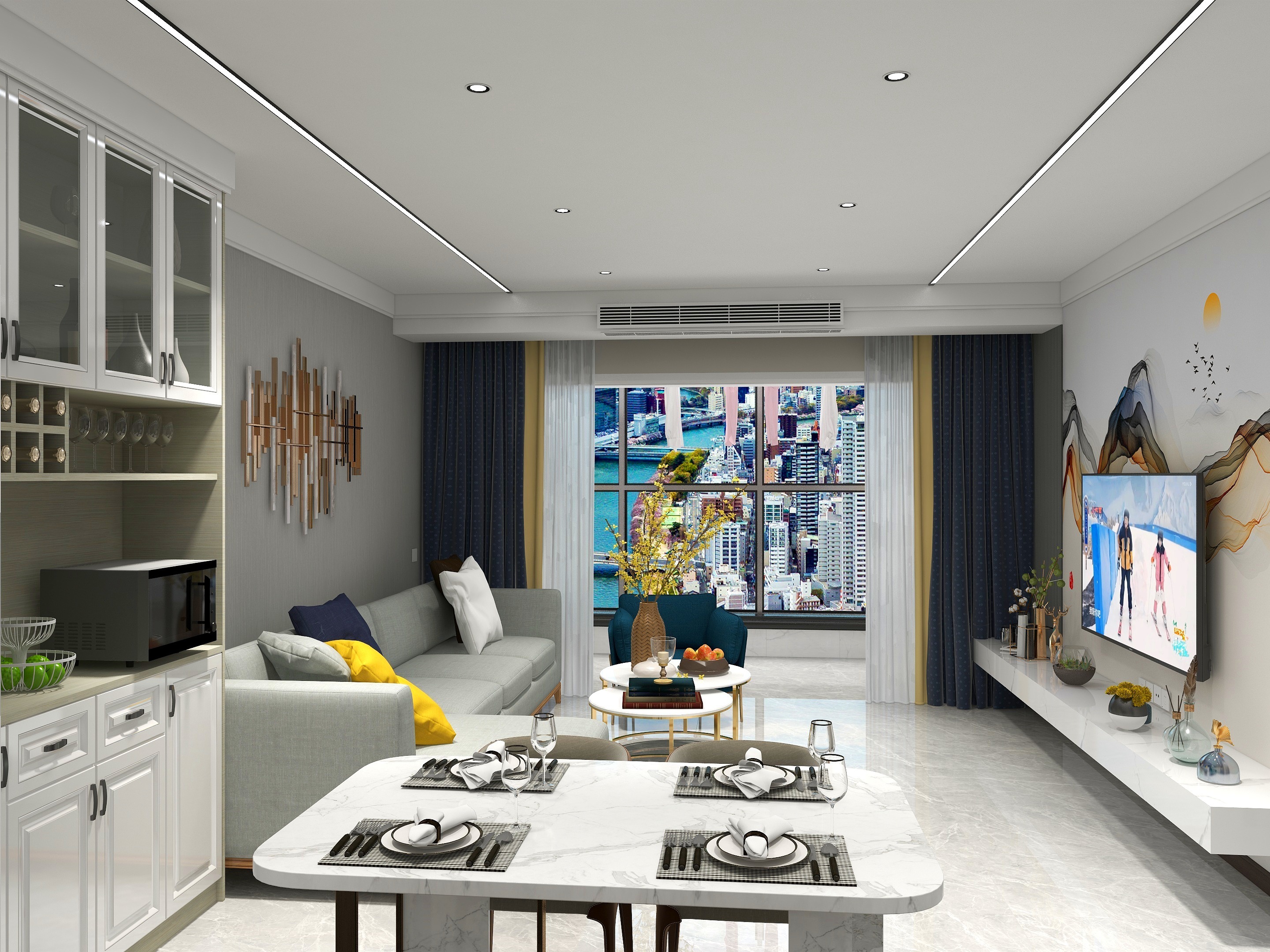 127平方四室简约风设计_典装贝贝-站酷ZCOOL