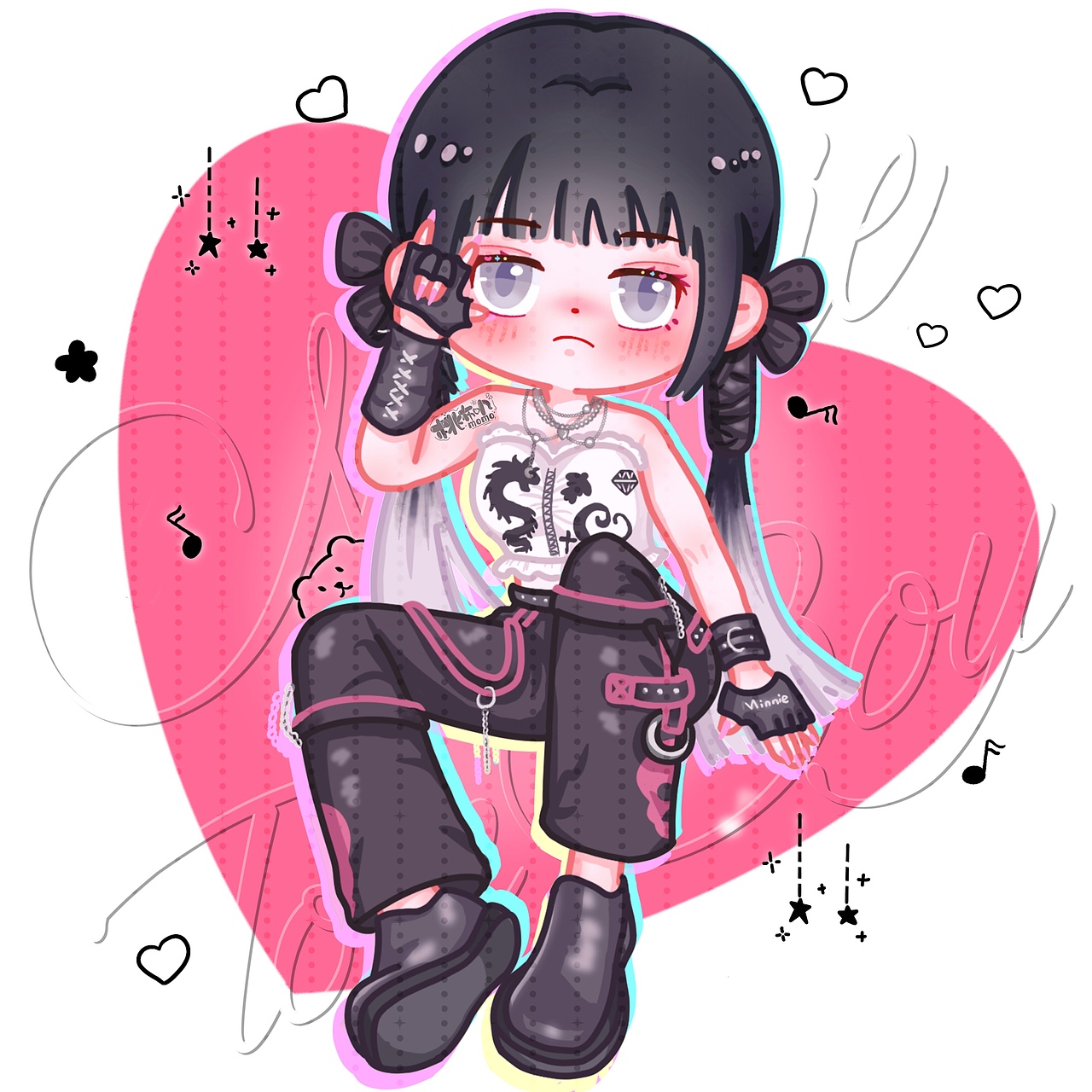 摸鱼雨琦和米妮_桃布叽Momo-站酷ZCOOL