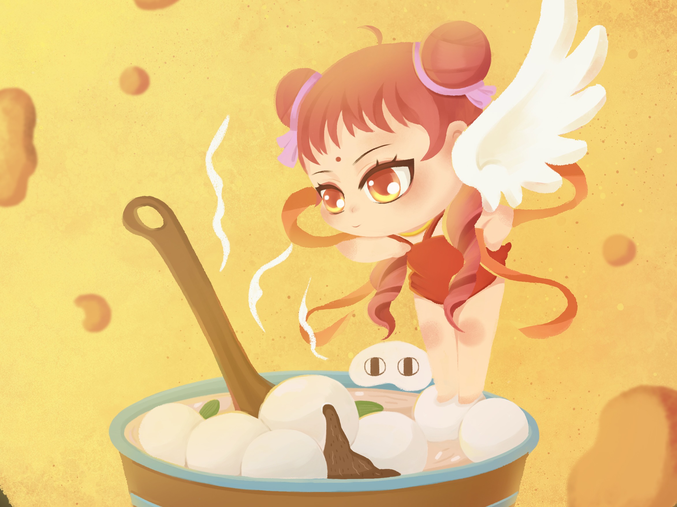 元宵节插画_Zakiko-站酷ZCOOL