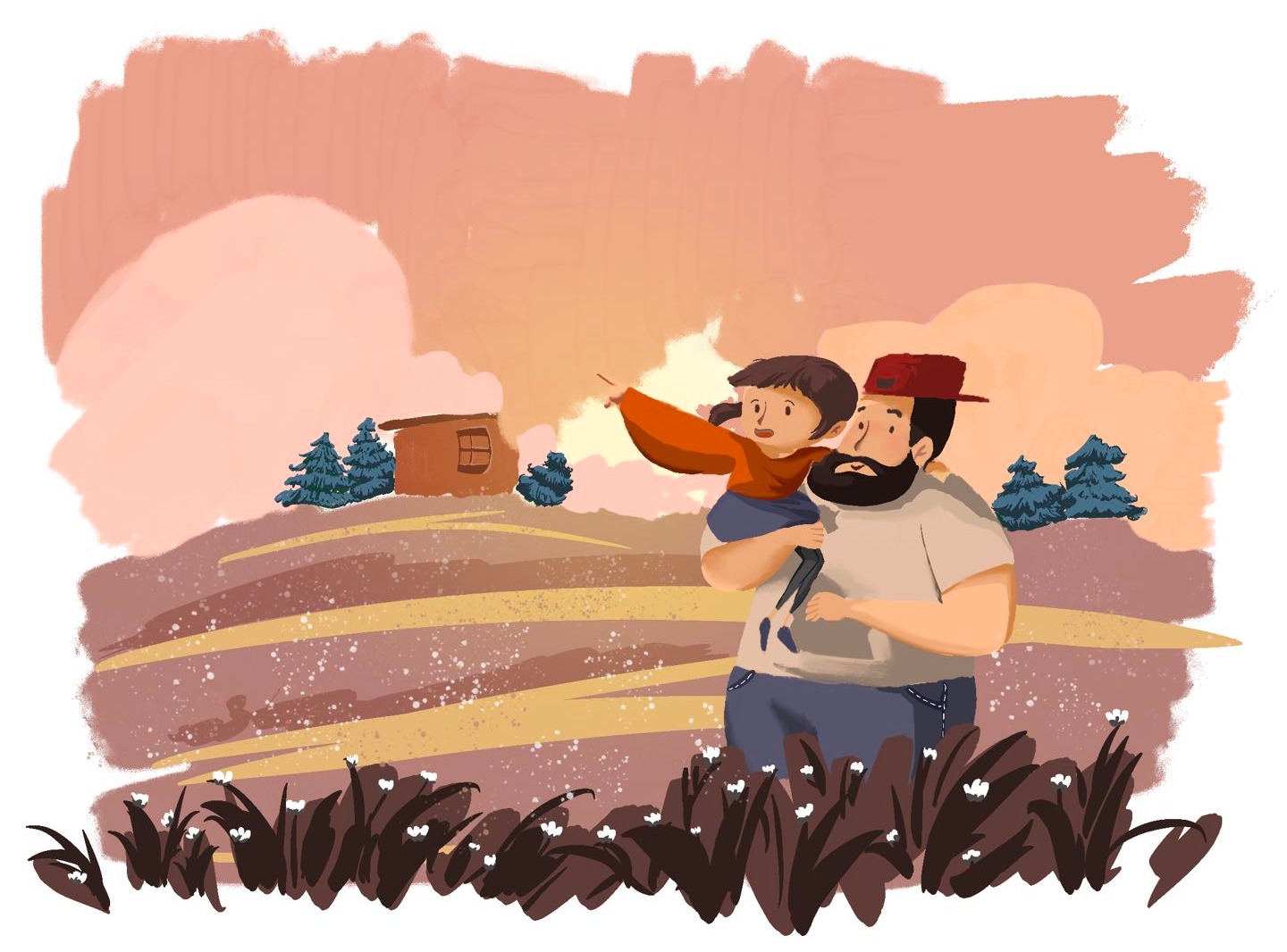 父与女_方便面有du-站酷ZCOOL