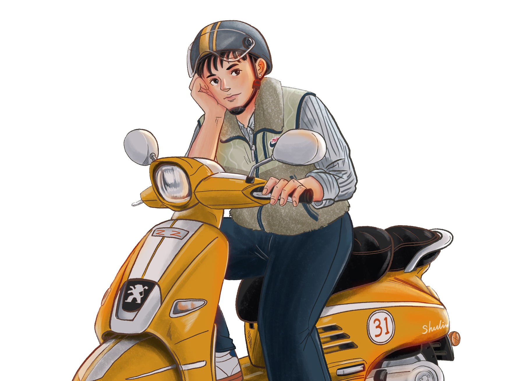 骑上我心爱的小摩托_shulins-站酷ZCOOL