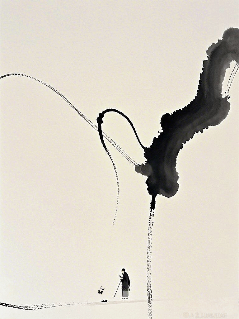 泼墨写意｜一丝风_山夏SUNSHINE-站酷ZCOOL