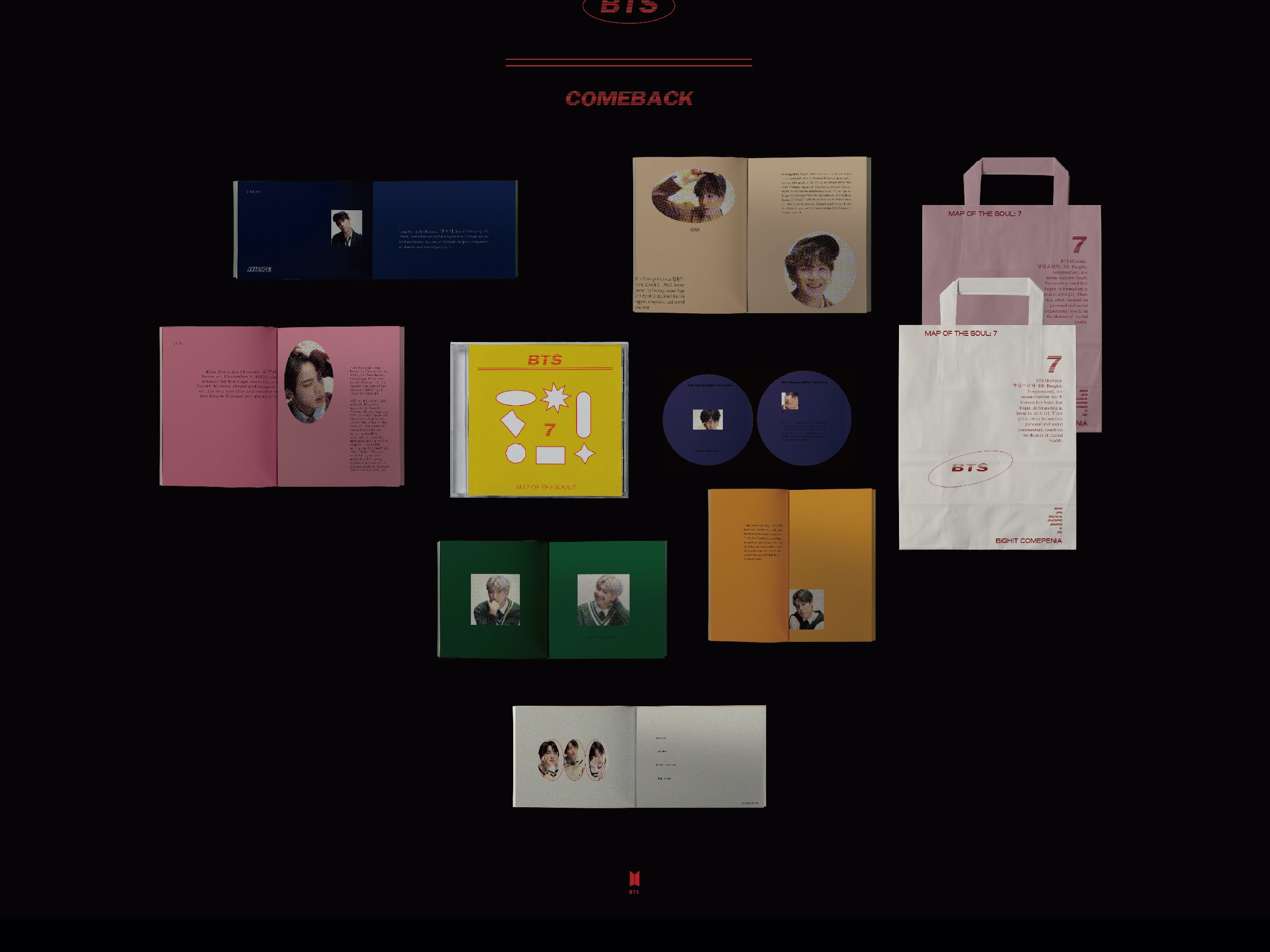 BTS/map of the soul：7专辑周边形象设计_milkyland-站酷ZCOOL