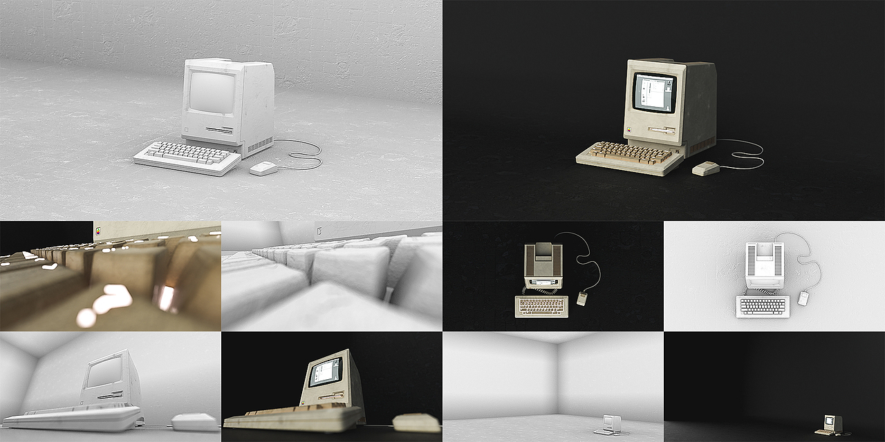 【渲染练习】Macintosh 128K_一横不是路-站酷ZCOOL