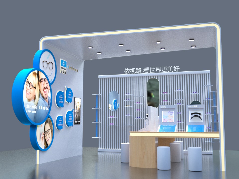 依视路商场陈列_3D设计Grace-站酷ZCOOL