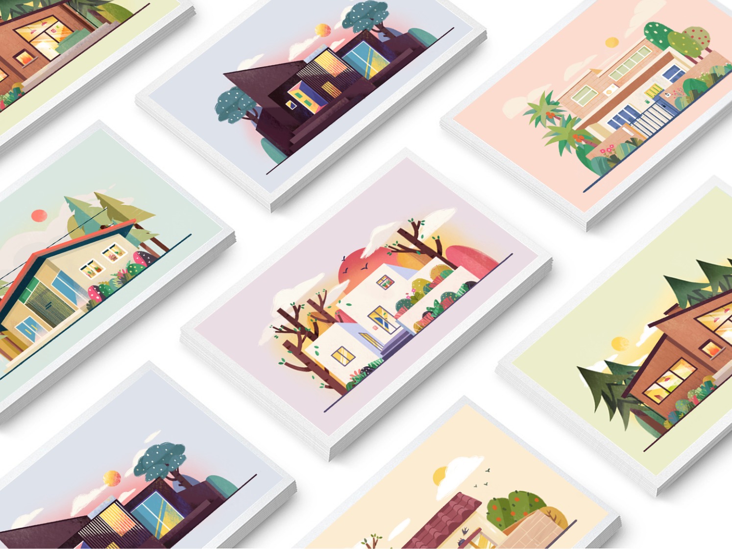 【iPad绘画】- Procreate -原创房子插画系列_聪哥_Cong-站酷ZCOOL