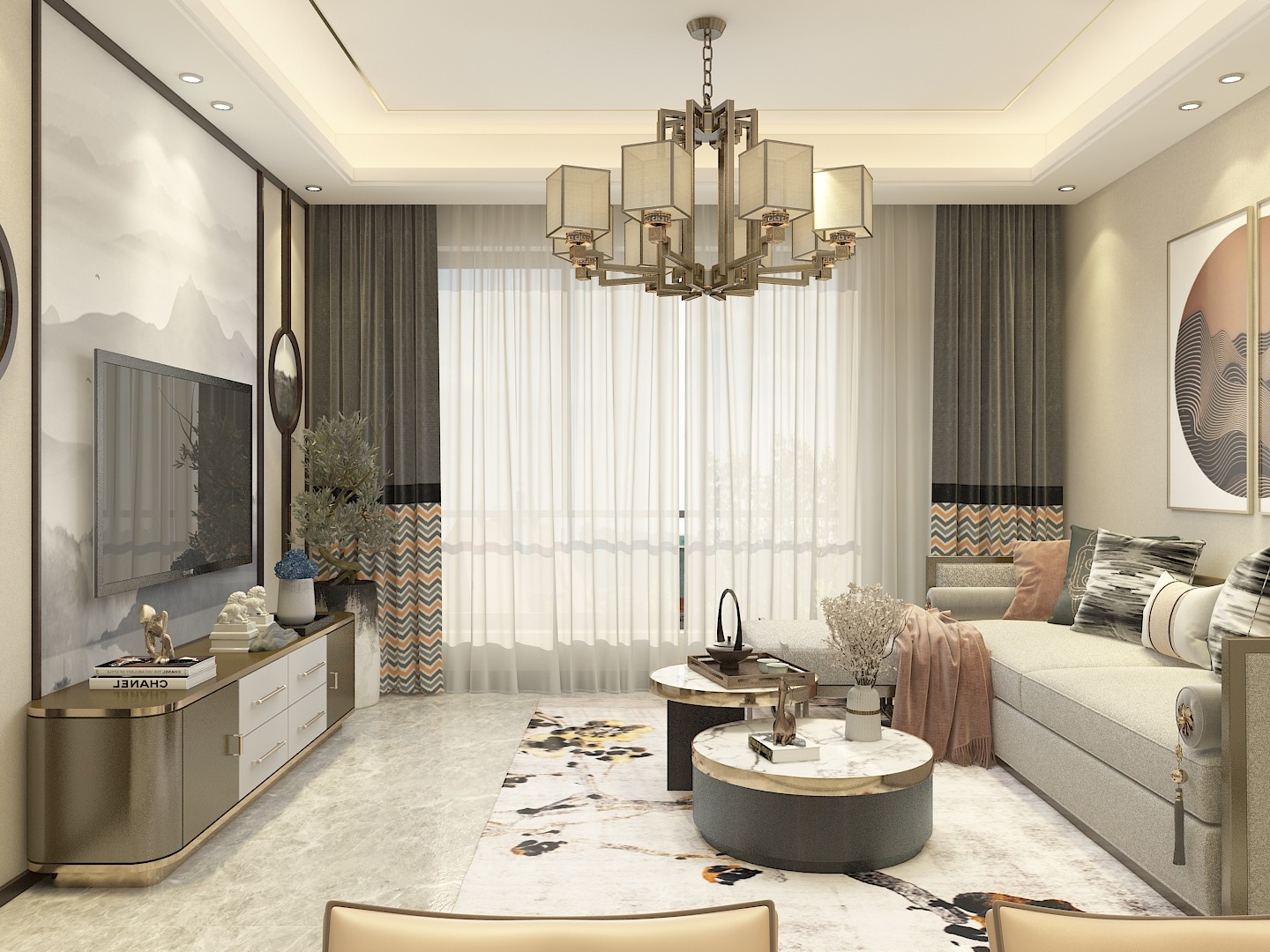 上城国际 140㎡ 宠辱不惊，看庭前花开花落_城市人家1231-站酷ZCOOL