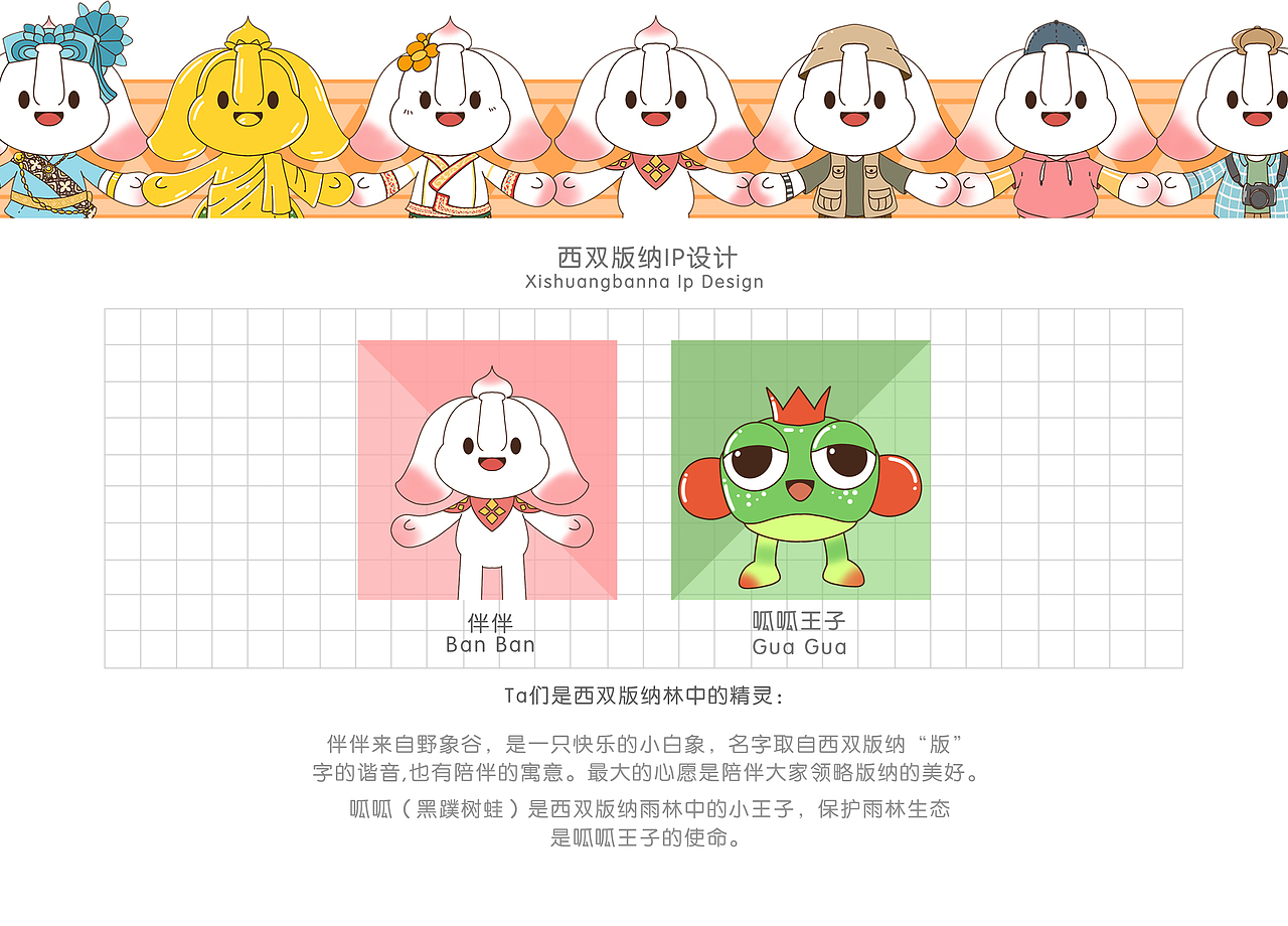 西双版纳IP设计——伴伴&呱呱王子_浮力阳oO-站酷ZCOOL