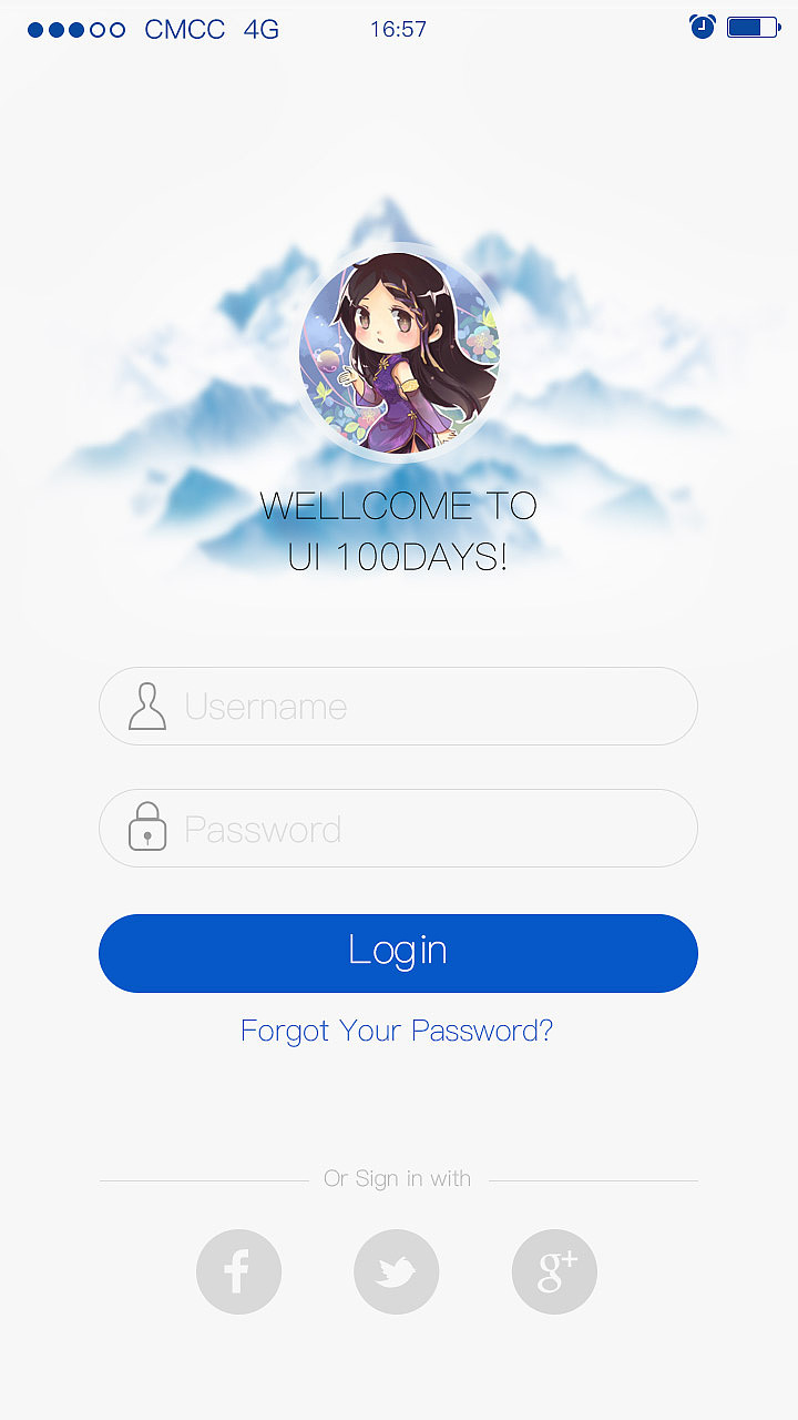 UI移动页面-登陆界面设计Day03_icyman1990-站酷ZCOOL