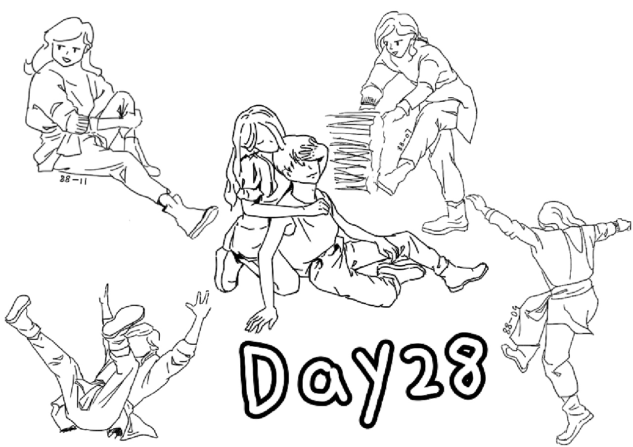 #速写60天挑战赛# Day28 _兰与四个月亮-站酷ZCOOL