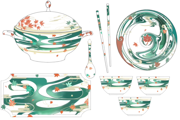 原神三神元素系列陶瓷套装设计！！！_WEi_zzzz-站酷ZCOOL