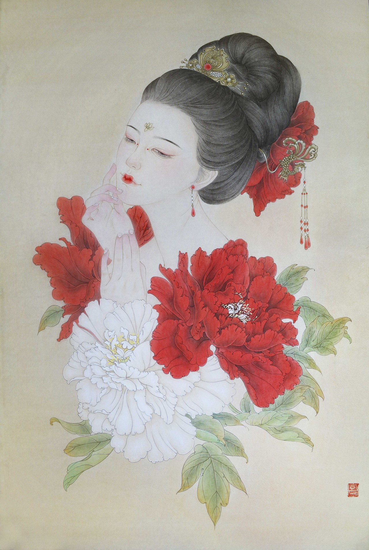 牡丹美人|纯艺术|绘画|ruby可可 - 原创作品 - 站酷 (ZCOOL)