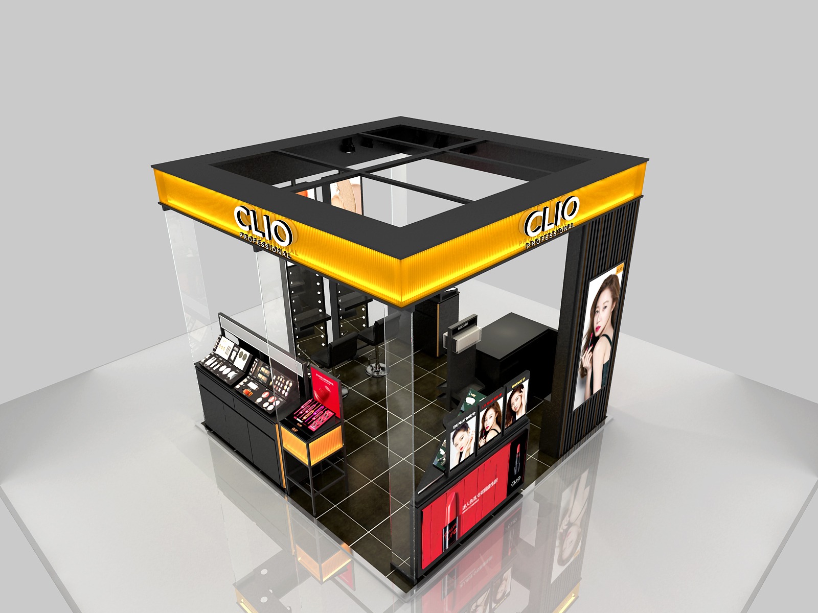 韩国CLIO品牌第三代终端形象--重庆万象城店_陌泉-站酷ZCOOL